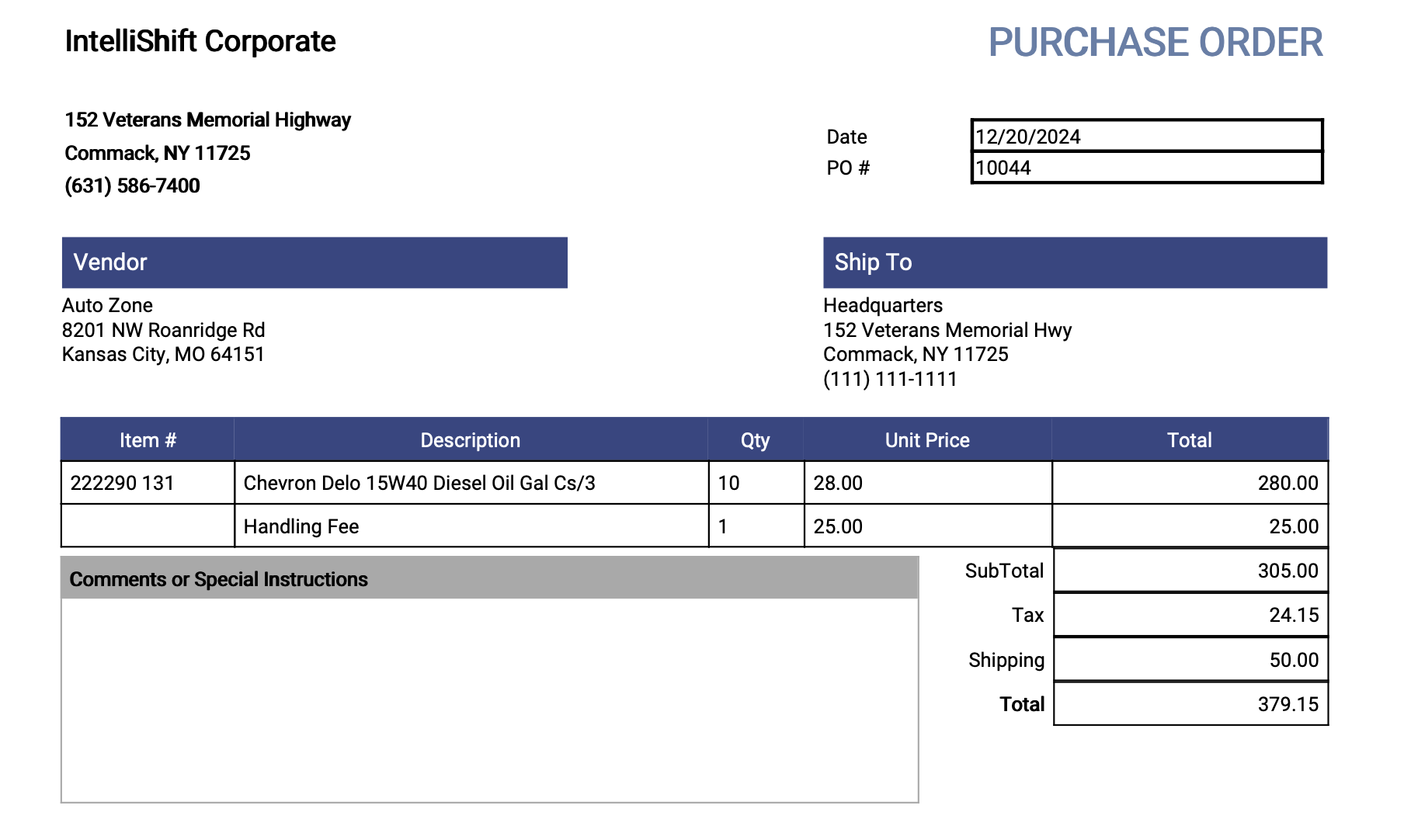 View, Create, Export, and Manage Part Purchase Orders
