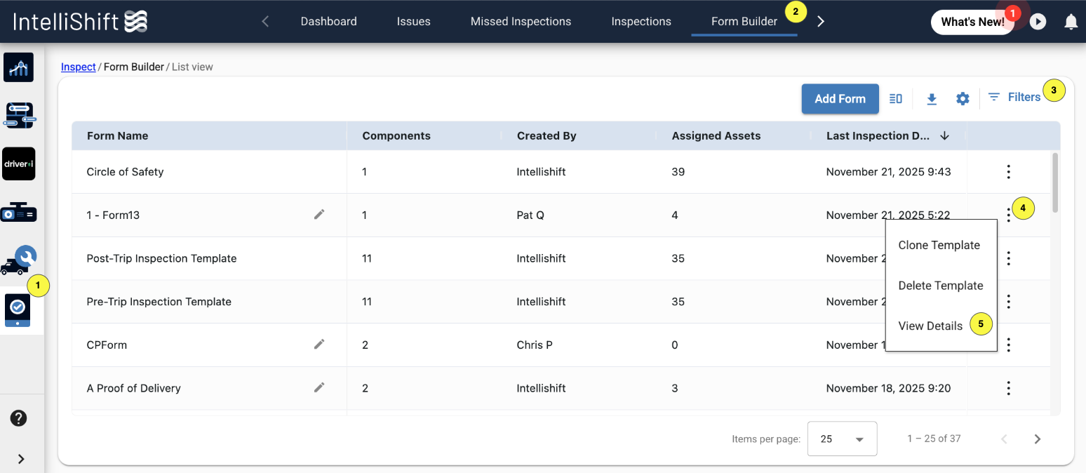 Inspection Form Rules and Automation